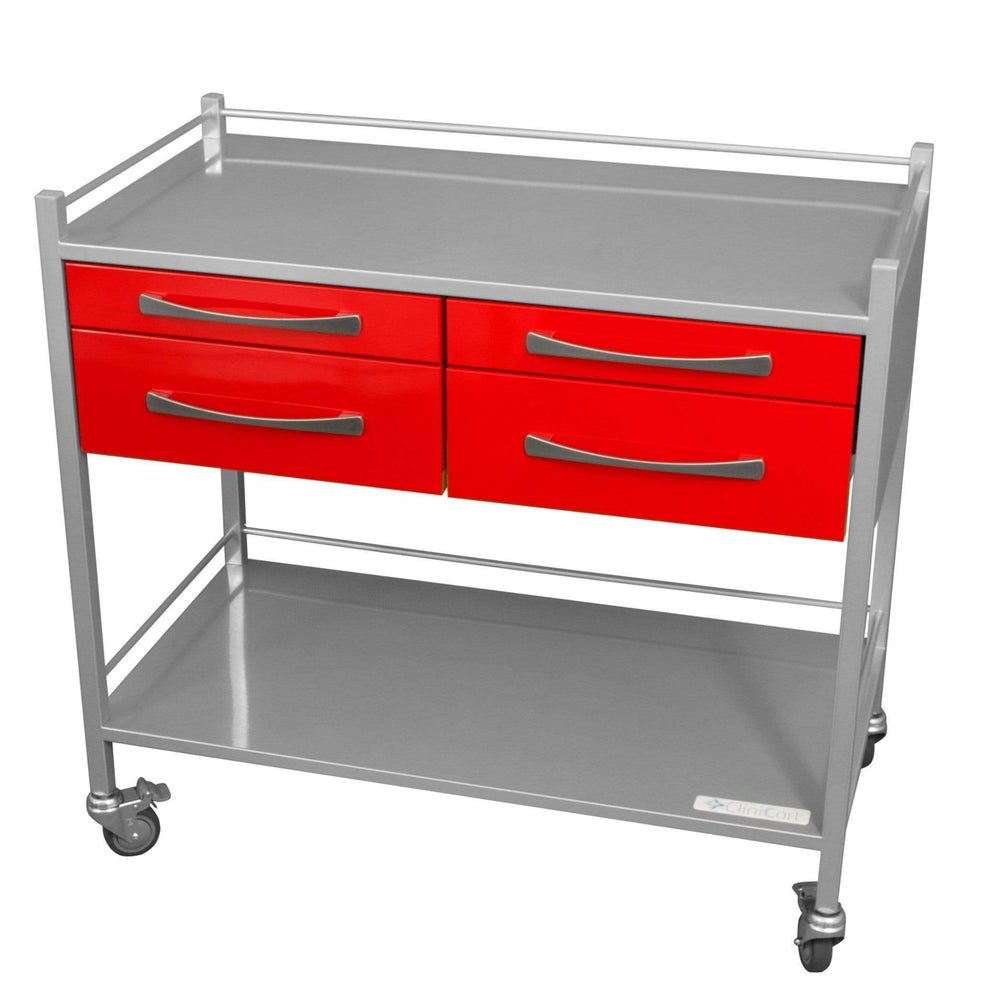 Clinicart Dressing Instrument Trolley 50cm x 100cm 4 Drawers - Vet ...